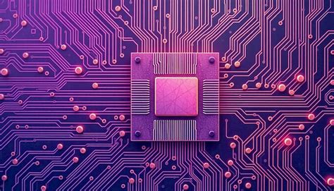 Circuit Board With Chips Wires Connectors And Electronic Components Premium Ai Generated Image