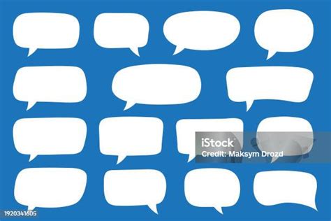 손으로 그린 말풍선 세트입니다 말풍선 텍스트 만화 채팅 상자 메시지 상자를 말합니다 벡터 공백 빈 흰색 말풍선 공란에 대한 스톡 벡터 아트 및 기타 이미지 Istock