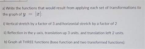 Solved A Write The Functions That Would Result From