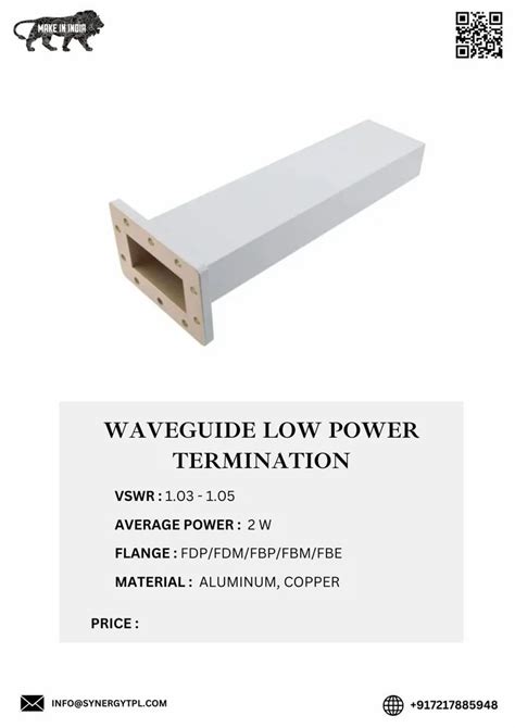 Waveguide Low Power Termination Terminal Device Low Power Waveguide