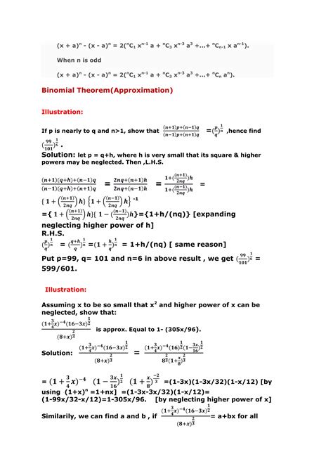 Binomial Theorem For Any Index Docx