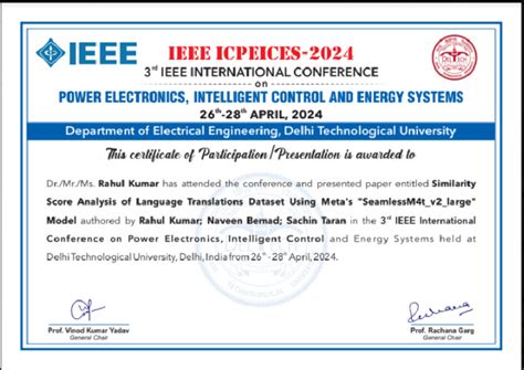 Ieee Certificate Pdf