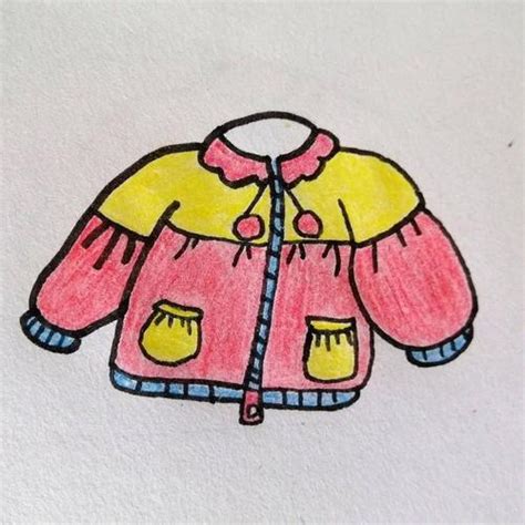 冬季衣服简笔画有颜色 简笔画图片大全 普车都