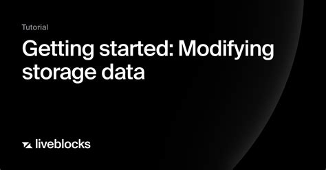 Modifying Storage Data Liveblocks Tutorial