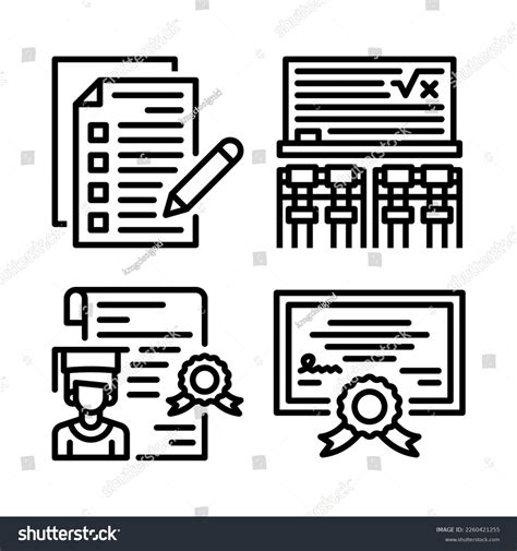 교육 아이콘 세트 시험 교실 스톡 벡터로열티 프리 2260421255 Shutterstock