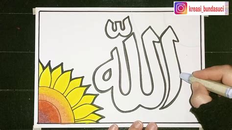 Cara Menggambar Kaligrafi Untuk Pemula Menggunakan Oil Pastel By Riset