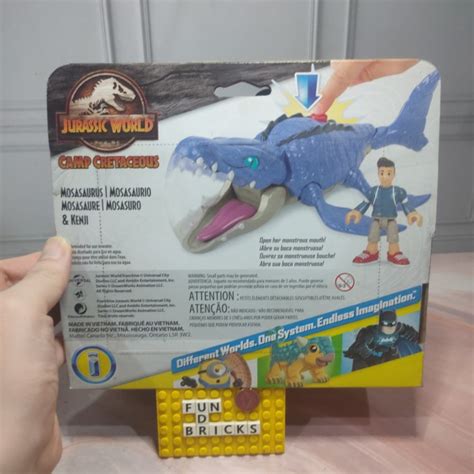 Jual Mattel Imaginext Jurassic World Camp Cretaceous Mosasaurus And Kenji