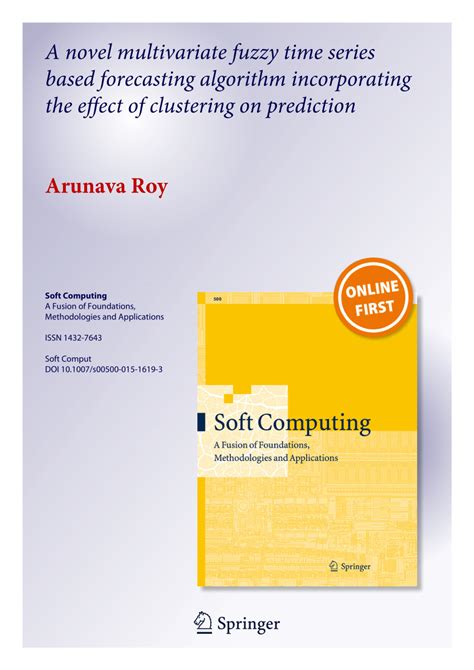 Pdf A Novel Multivariate Fuzzy Time Series Based Forecasting