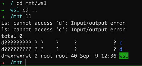 can t access mnt c and mnt d after invoking from the system