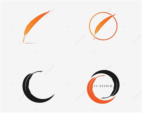 Feather Template Silhouette Png Images Feather Logo Vector Template Symbol White Circle Png