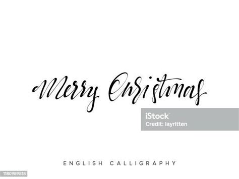 텍스트 메리 크리스마스 Xmas 손으로 그린 서예 문자 검은색에 대한 스톡 벡터 아트 및 기타 이미지 검은색 겨울 계절 Istock