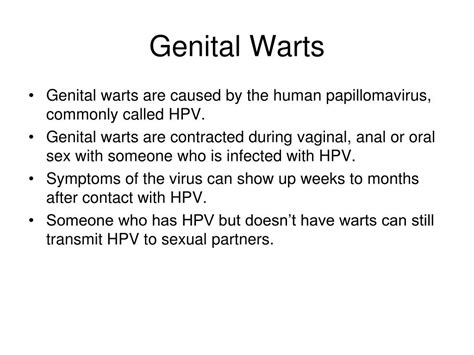 Ppt Hpvgenital Warts Powerpoint Presentation Free Download Id3310944