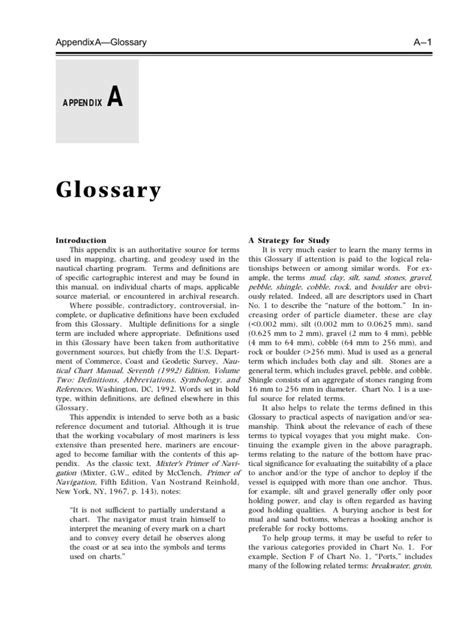 Glossary Appendix A Glossary A 1 Pdf Shoal Tide