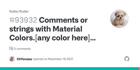 Comments Or Strings With Material Colors Any Color Here Show The Color Next To Line Number