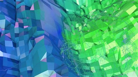 3d 렌더링 낮은 폴 리 추상적인 기하학적 배경 현대 그라데이션 색상으로 3 차원 표면 와이어 프레임 격자 V2와 푸른 녹색 그라데이션으로 만화 지형으로 0명에 대한 스톡