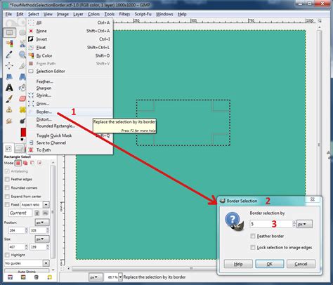 Clown Fish Cafe Four Ways To Draw A Border Around A Selection In G Gimp Gimp Tutorial Border