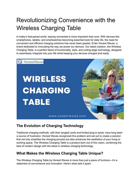 PPT Wireless Charging Table PowerPoint Presentation Free Download ID 13506417