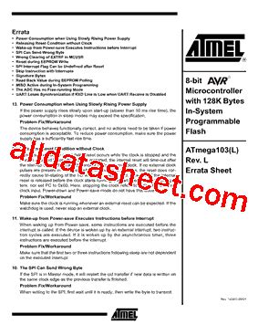 ATMEGA Datasheet PDF ATMEL Corporation
