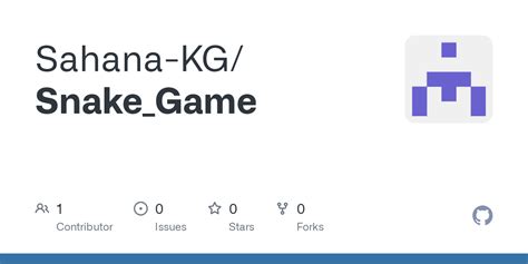 GitHub Sahana KG Snake Game