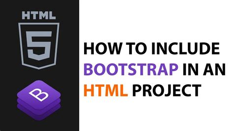 How To Include Bootstrap In An Html Project Youtube