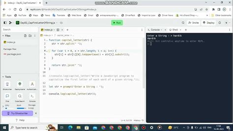 Day82 Day82 Capital First Letter Of String Javascript