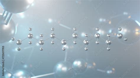Spermidine Molecular Structure 3d Model Molecule Aliphatic Polyamine Structural Chemical