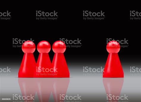 벡터 현실적인 빨간 숫자 두 그룹리더 팀웍 또는 분리 개념 서 3차원 형태에 대한 스톡 벡터 아트 및 기타 이미지 3차원 형태 개념 개체 그룹 Istock