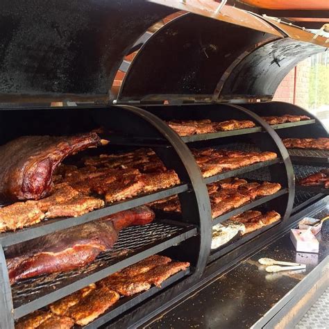 Smokehouse Bbq Custom Bbq Pits And Smokers Bbq Smoker Full Of Meats