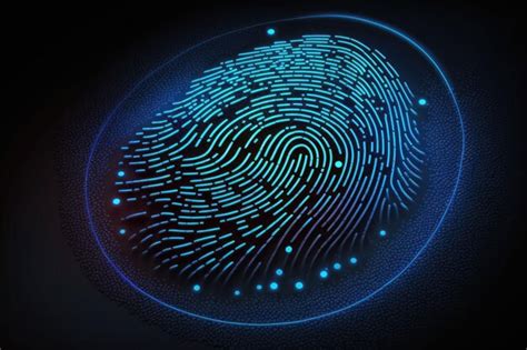Premium Photo Luminous Fingerprint Recognition Ai Generated