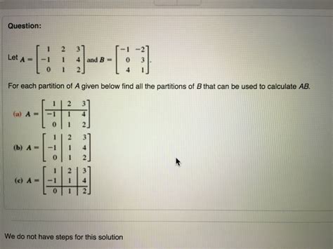 Solved For Each Partition Of A Given Below Find All The