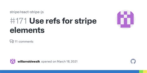 Use Refs For Stripe Elements · Issue 171 · Stripereact Stripe Js · Github