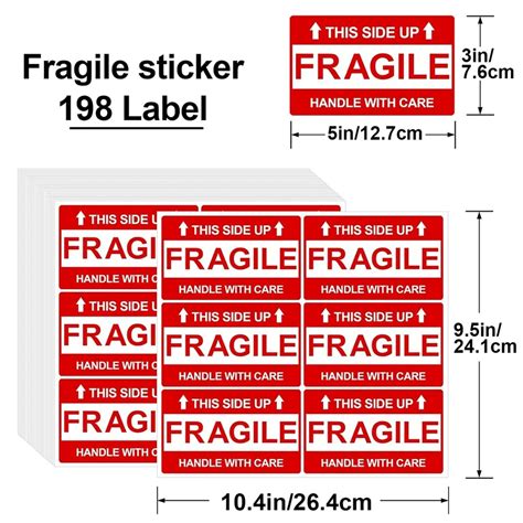 60120 Stickers Fragile Labels Carefully Handle Express Logistics Packaging Stickers Fragile 60120 Stickers Fragile Labels Carefully Handle Express Logistics Packaging Stickers Fragile