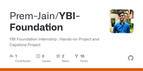 Github Prem Jainybi Foundation Ybi Foundation Internship Hands On Project And Capstone Project
