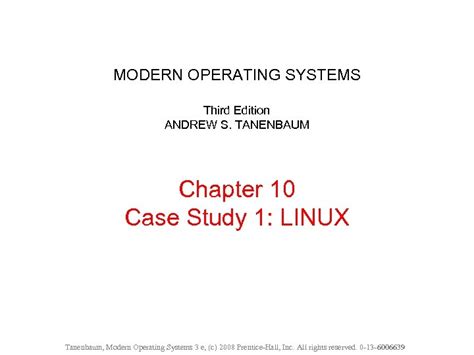 Modern Operating Systems Third Edition Andrew S Tanenbaum