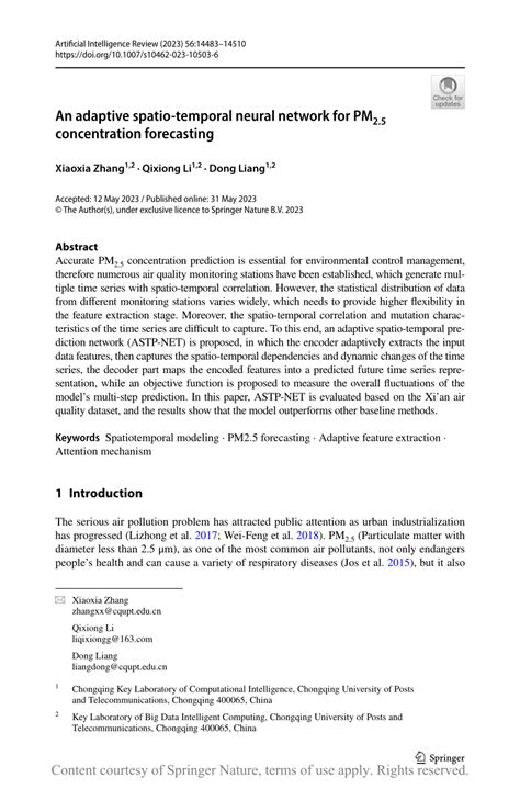 An Adaptive Spatio Temporal Neural Network For Pm2 5 Concentration Forecasting