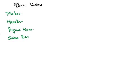 Solved Arrange The Components Of A Qbasic Window From Top To Bottom