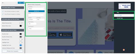 Mobile Offscreen Navigation Materialis Theme