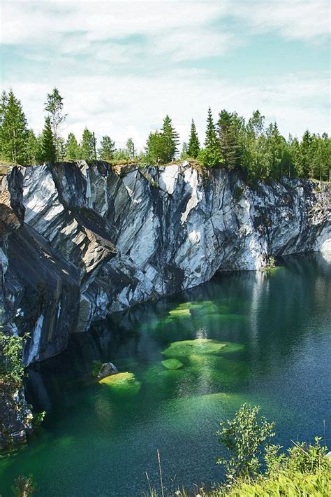 Мраморный каньон Рускеала Пейзажи Озера Фото пейзажа