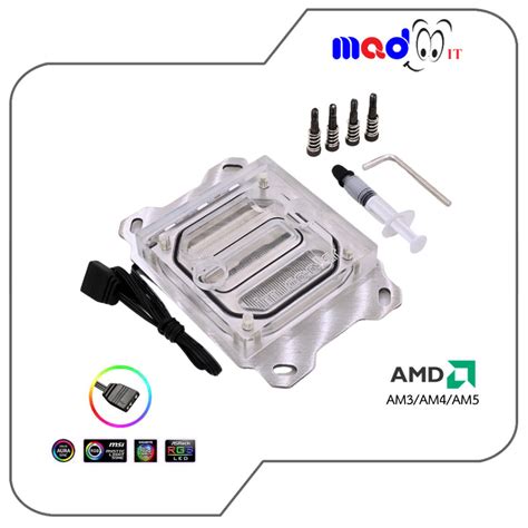 พัดลมคอมพิวเตอร์ บล็อคน้ำซีพียู Rgb แบรนด์ Im Cooler Cpu Water Block Am3 4 5 Gen11 12 13 Lga1700