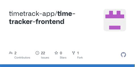 GitHub Timetrack App Time Tracker Frontend