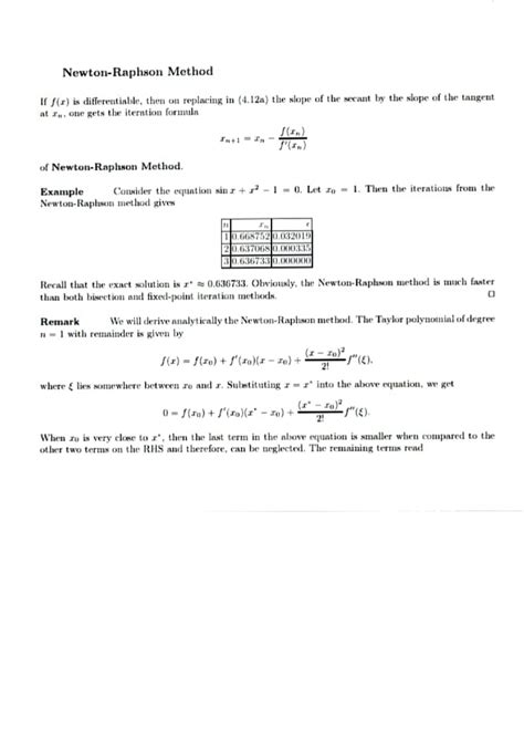 Solution Newton Raphson Method Studypool