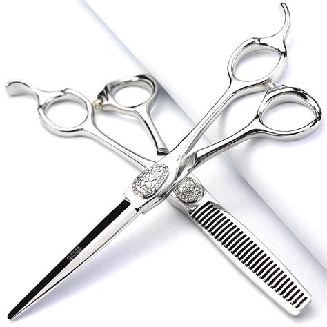 남녀공용 전문 이발 가위 6 인치 플랫 가위 얇은 치과 가위 세트 Aliexpress