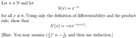 Solved Let NN And Let H X Xn For All X Using Only The Chegg Com