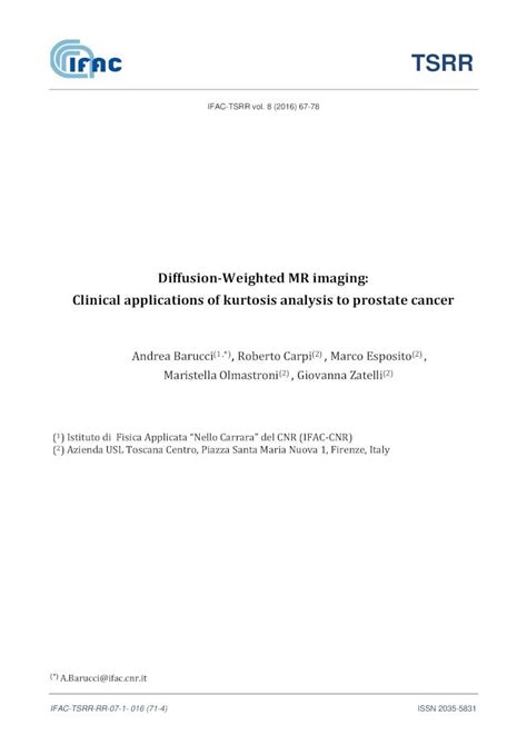 pdf diffusion weighted mr imaging clinical applications of · diffusion measurements in