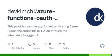 Github Devkimchiazure Functions Oauth Authentications Via Swagger Ui