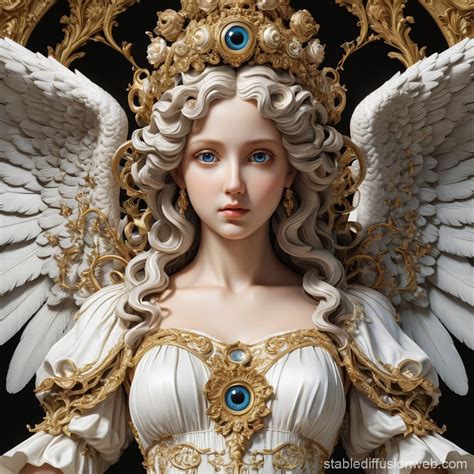 Creepy Angel With Many Eyes Stable Diffusion Online