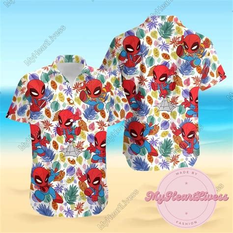 Spider Man Tropical Hawaiian Shirt Button Up Shirt Superhero
