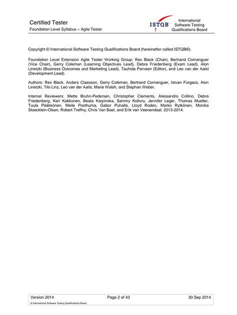 Solution Istqb Foundation Agile Syllabus Studypool