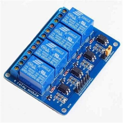 módulo eletrônico de 4 reles 5v para arduino acionamento em 5v