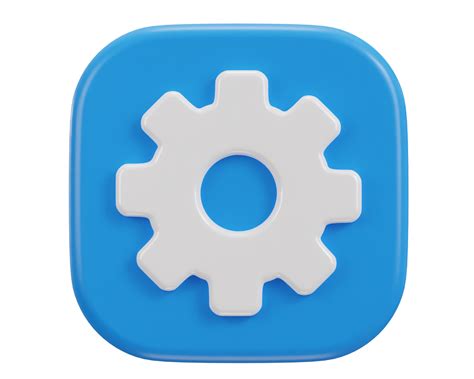 3d Cogwheel Gear Settings Icon Illustration 34132670 Png